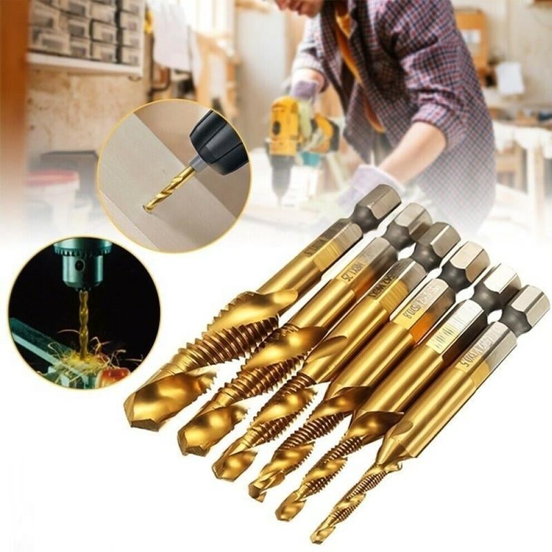 6 Piece Metric Thread Tap Drill Bits Set – aakip.com