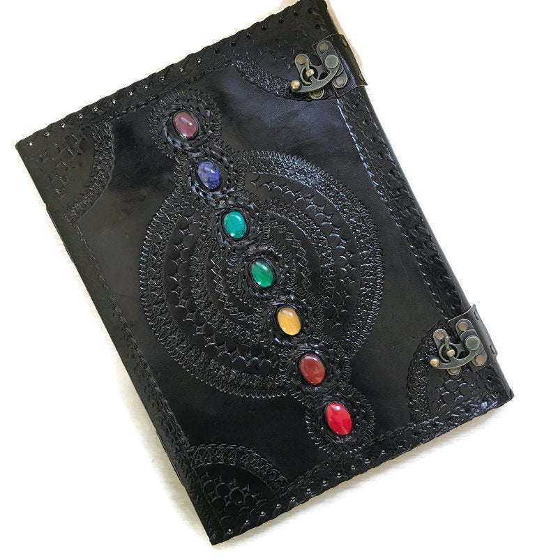 Magic notebook with 7 chakra gems – aakip.com