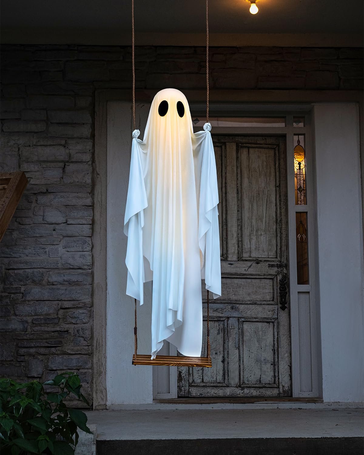 🔥ON SALE🔥Hanging Swing Ghost Halloween Decor with String Lights – aakip.com