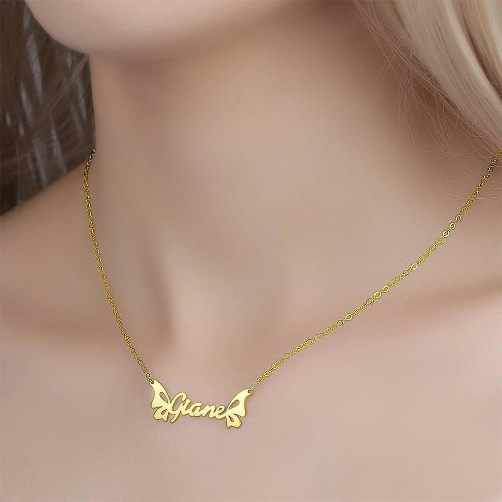 aakip™-Personalized Butterfly Name Necklace For Her – aakip.com