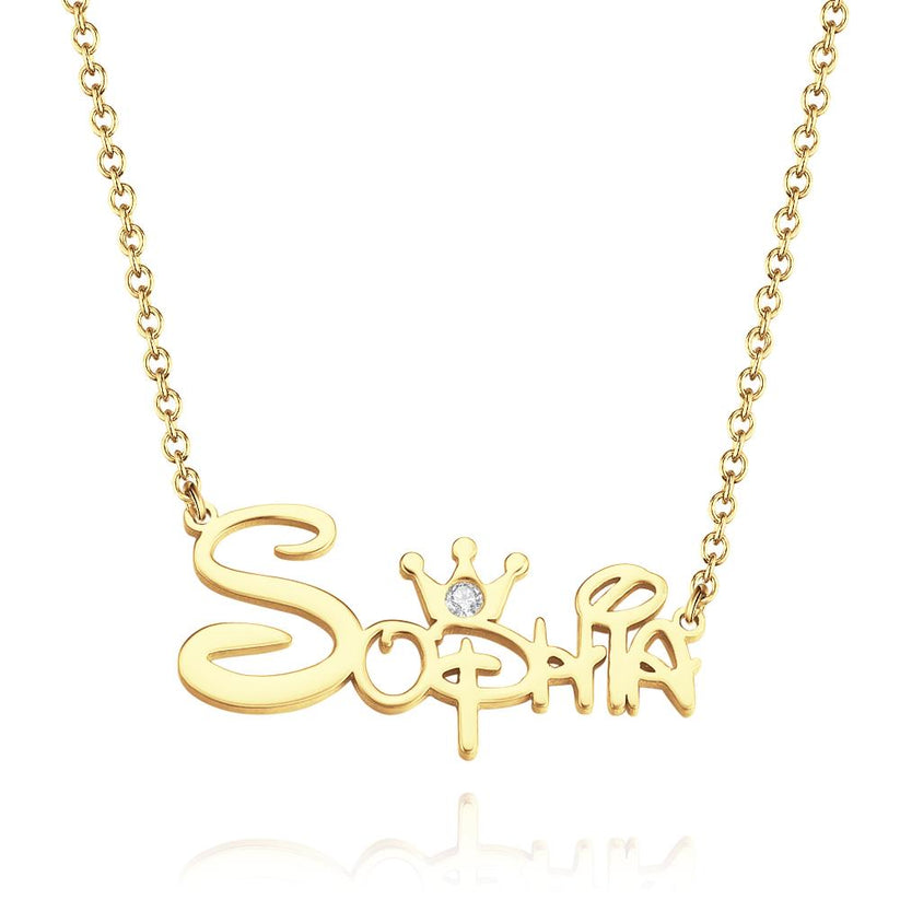 aakip™-Custom Name Necklace Disney Princess Necklace With Crown – aakip.com